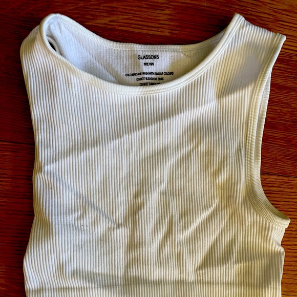 Glassons | Tops | Glassons Ribbed Tank White Xxs | Poshmark
